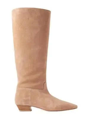 STUART WEITZMAN Stassi Suede Knee Boots - Brown