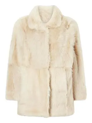 KALLMEYER Donna Reversible Shearling Coat - Neutrals