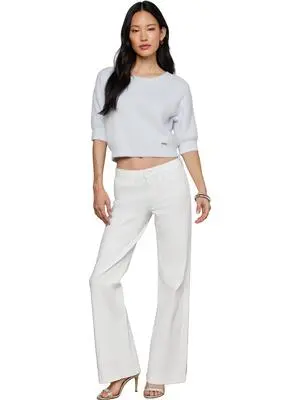 L'Agence Joanne Wide-leg Jeans - Blanc