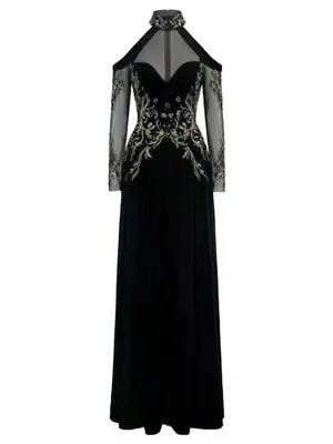 SAIID KOBEISY Embellished Maxi Dress - Black