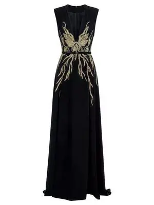 SAIID KOBEISY Embellished Maxi Dress - Black