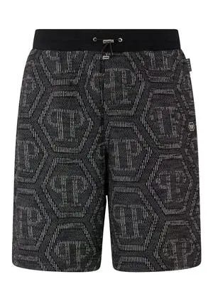 Philipp Plein Monogram Shorts - Black