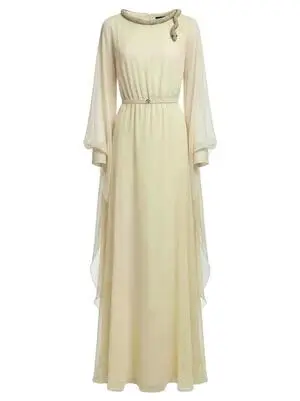 SAIID KOBEISY Crystal-snake Embellished Dress - Neutrals