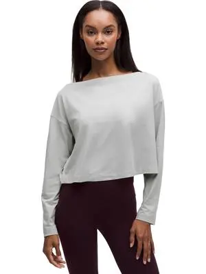 Lululemon Relaxed Boatneck Long-sleeve Shirt - Crescent Moon/white