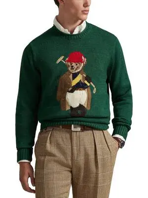 Polo Ralph Lauren Polo Bear Roll Crewneck Sweater New Forest