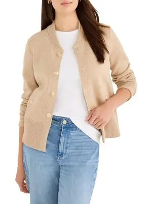 NIC+ZOE Knit Bomber Jacket - Jute
