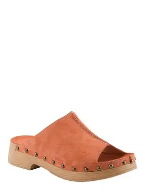 SPRING STEP SHOES Emberlyn Slide Sandal Coral Suede