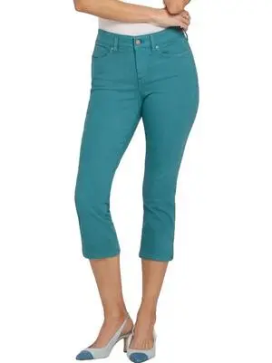 NYDJ Chloe Cool Embrace® Side Slit Capri Jeans - Harbor Blue