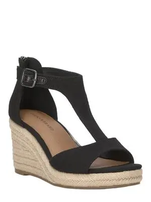 Lucky Brand Cyleste Platform Wedge Espadrille - Black