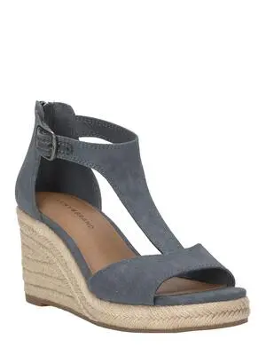 Lucky Brand Cyleste Platform Wedge Espadrille - Navy