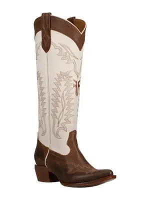 Frye Sacha Knee High Western Boot - Toffee White
