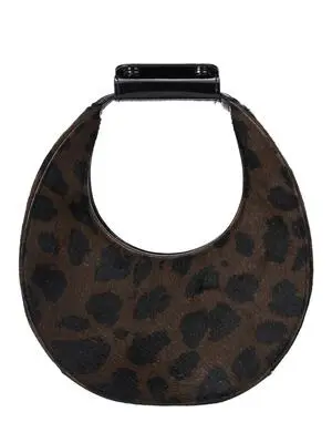 Staud Print Calf Hair Top Handle Bag - Leopard