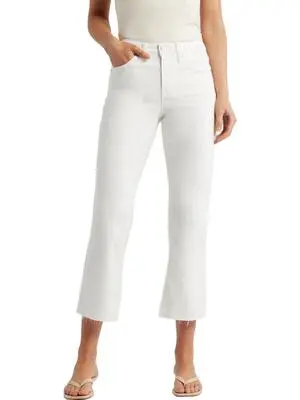 CITY BLUES Crop Flare Jeans - Ivory
