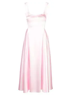 ATU BODY COUTURE Square-neck Satin Maxi Dress - Pink