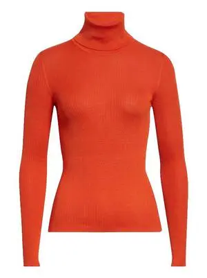 Saint Laurent Fine-gauge Knit Turtleneck Sweater - Orange