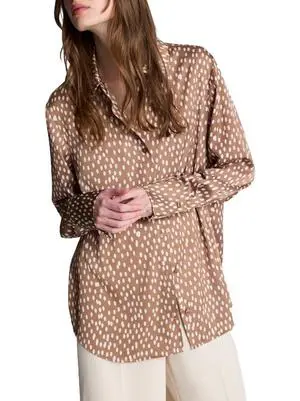 KENNETH COLE Oversized Button-up Shirt - Mesquite/oyster