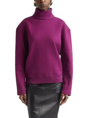 Saint Laurent Cotton Fleece Sweatshirt - Violet