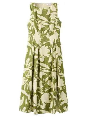 Mango Floral Print Sleeveless Maxi Dress - Green