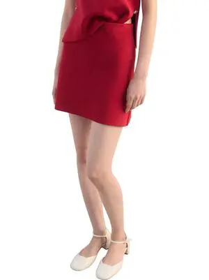 Mango Knit Miniskirt - Red