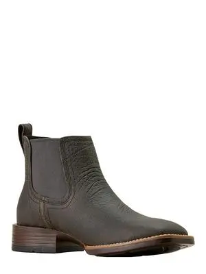 Ariat Booker Wide Square Toe Western Chelsea Boot - Gray