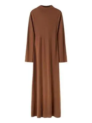 Mango Kendrik Long Sleeve Sweater Dress - Caramel