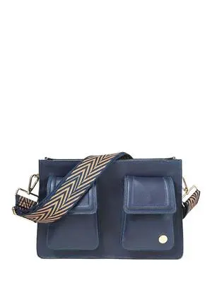 EVA INNOCENTI Mini Keley Crossbody Bag - Navy Blue