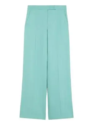Max Mara Herringbone Linen Twill Trousers - Water