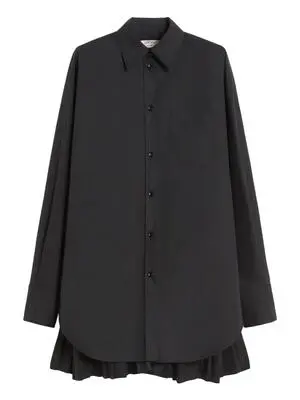 Max Mara Overshirt With Pleated Detail - Black