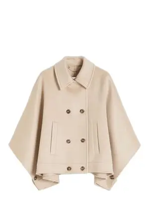 Max Mara Boxy-fit Cashmere Cape - Albino