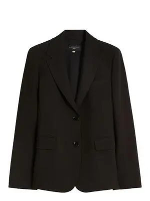 Max Mara Viscose-blend Canvas Blazer - Black