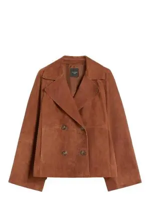 Max Mara Suede Double-breasted Jacket - Terra Cotta