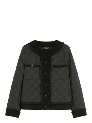 Max Mara Padded Cropped Jacket - Black