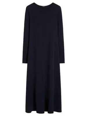 Max Mara Long Viscose Jersey Dress - Navy