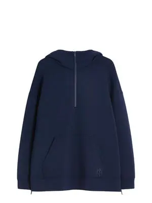 Max Mara Long Scuba Jersey Sweatshirt - Navy