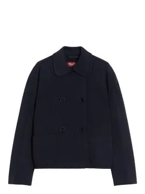 Max Mara Wool, Cashmere, And Silk Jacket - Navy