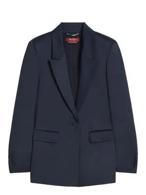 Max Mara Envers Satin Blazer - Midnightblue