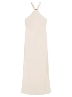 Max Mara Lightweight Satin Maxi Dress - Beige Pink