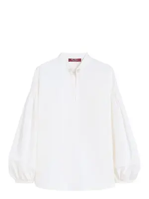 Max Mara Cotton Satin Blouse - Ivory