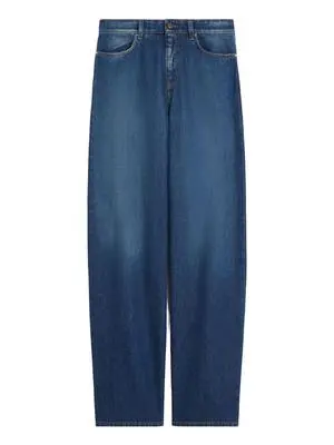 Max Mara Denim Baggy Jeans - Navy