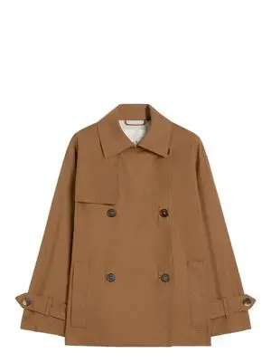 Max Mara Water-repellent Cotton Trench Coat - Tobacco