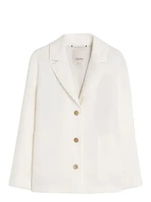 Max Mara Linen Canvas Boxy Jacket - White
