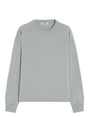 Max Mara Wool And Cashmere Crew-neck Sweater - Light Blue