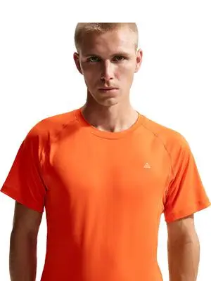 Nike Wildsee" Dri-fit Short-sleeve Base Layer Top - Orange