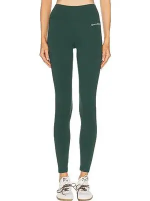 SPORTY & RICH Serif Logo Legging Forest