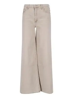 MOTHER Light And Natural Wide Leg Jeans - Brown