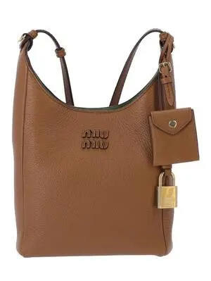 Miu Miu Calf Leather Bucket Bag - Brown