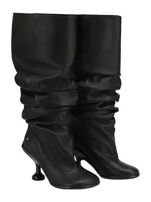 NAKED WOLFE Under-the-knee Baggy Scrunch Boots - Black