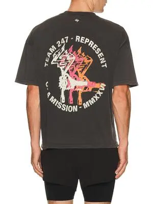247 BY REPRESENT 247 Torch Crop Tee In Black