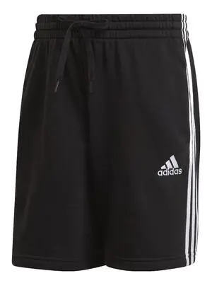 Adidas Essentials French Terry 3-stripes Shorts - Black / White