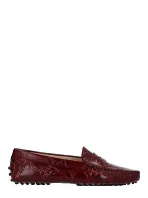 TOD'S Leather Loafers - Red